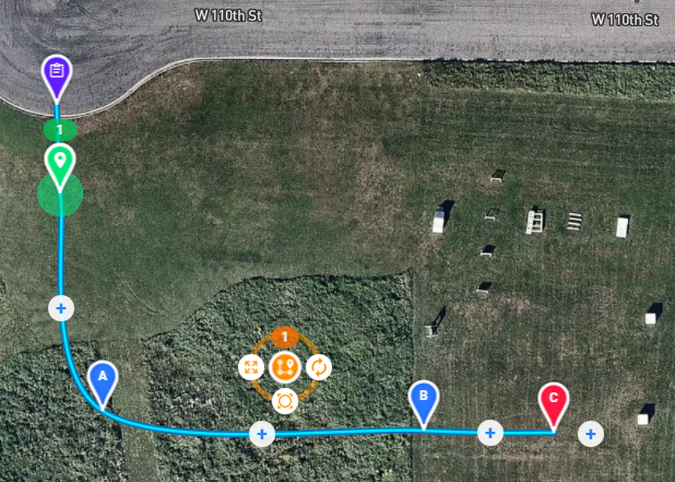 Insert WayPoint + symbol hidden at times – Dronelink